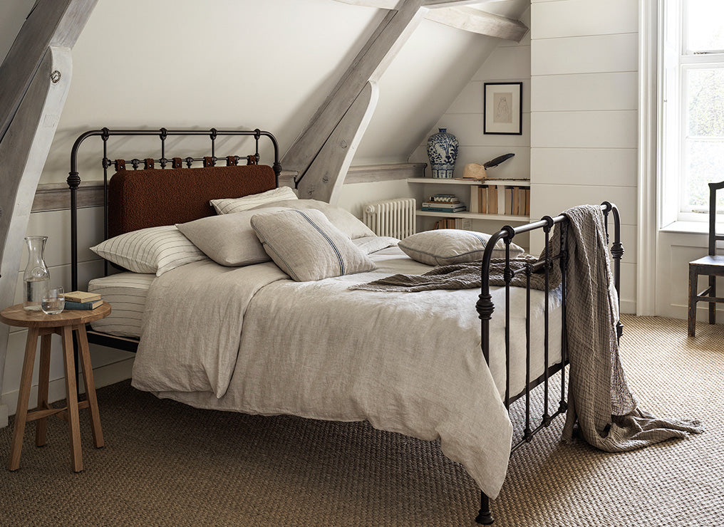 The Agnes | New Cast Iron Bed | Headboard Cushion – Cornish Beds