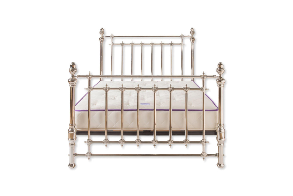 Polished Nickel Opulent Metal Bed Frame | Victorian Bedstead – Cornish Beds